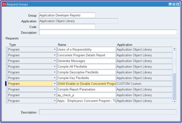 Oracle Applications Aol Dynamically Enabling And Disabling Parameters In Oracle Concurrent