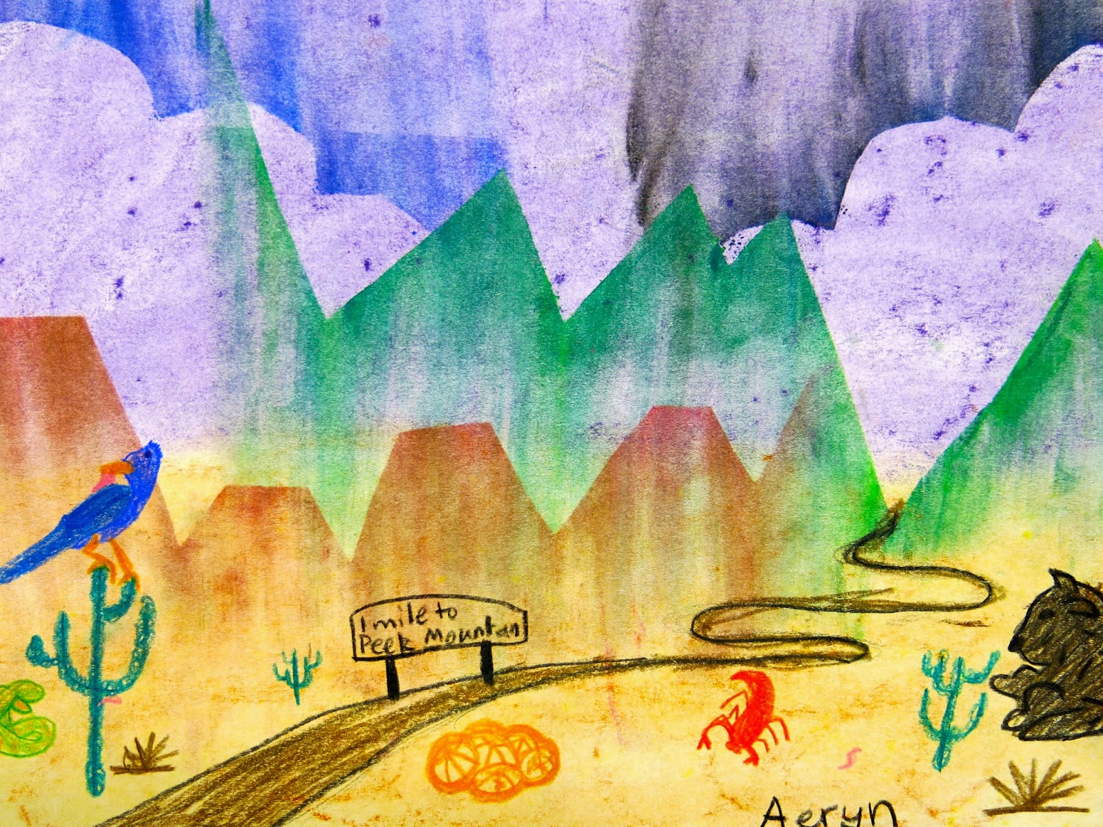Cassie Stephens: In the Art Room: Desert Landscapes with Third Grade