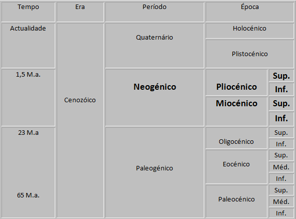 EstPal: Paleogénico e Neogénico