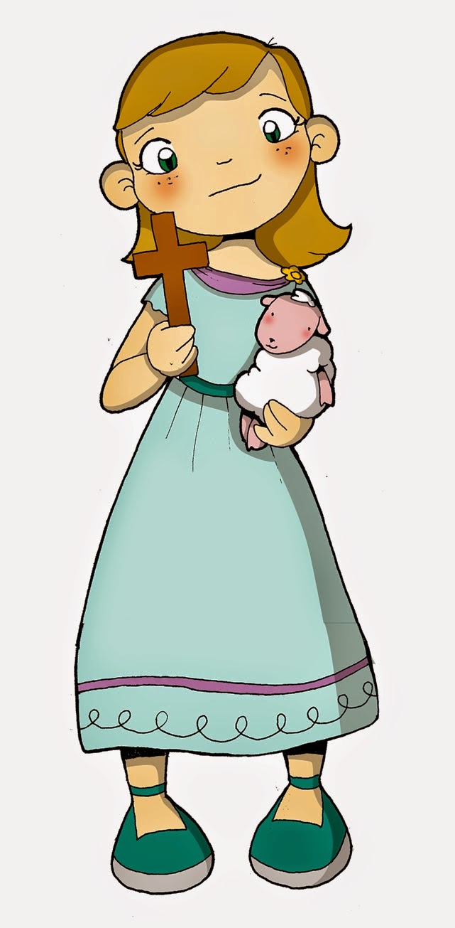 ® Gifs y Fondos Paz enla Tormenta ®: IMÁGENES DE SANTA INÉS PARA COLOREAR