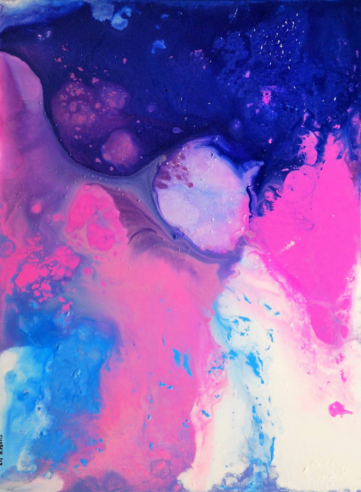 RMB Studio: New Art: Cotton Candy abstract pour painting