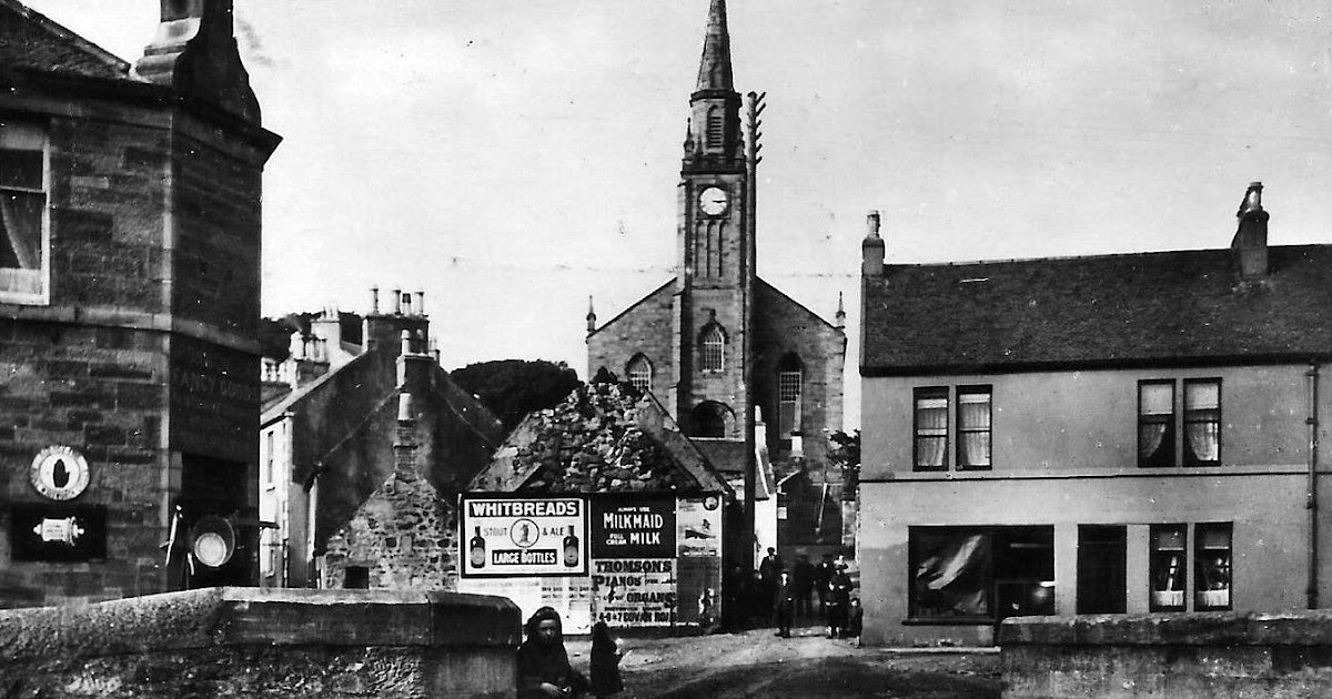 Tour Scotland: Old Photograph High Kirk Stevenston Scotland