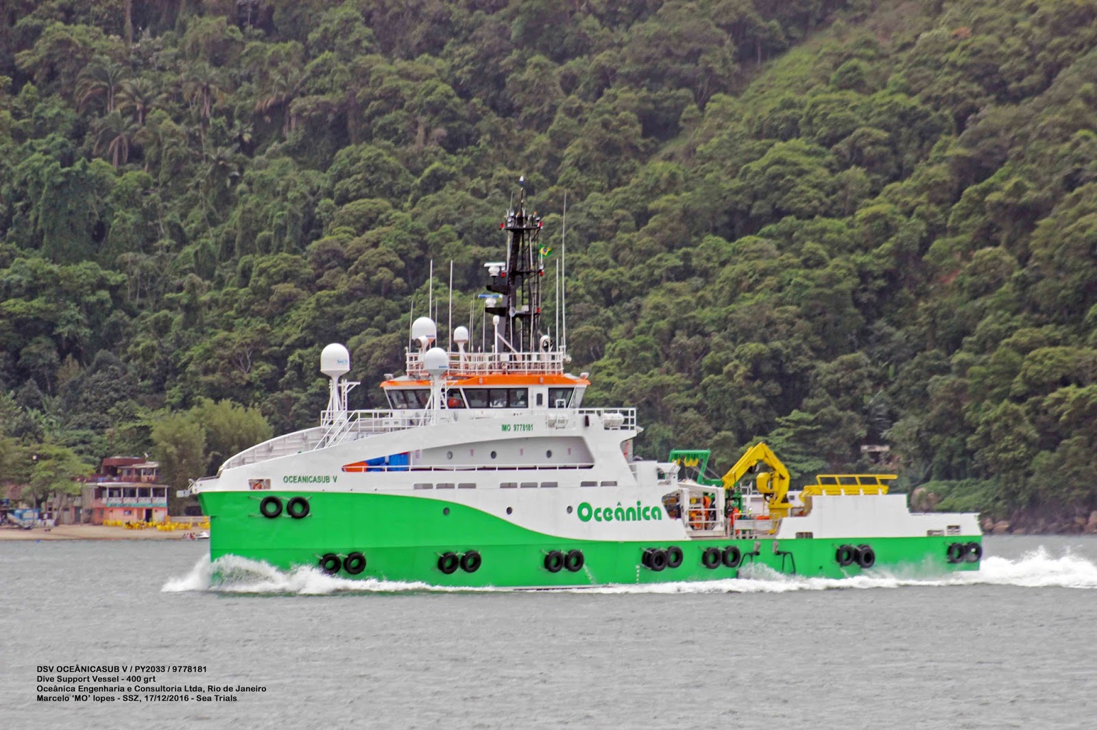 Santos Shiplovers: SDSV Oceânicasub V / PY2033 - Sea Trails prior ...