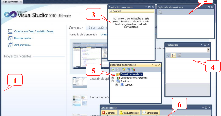 Tu AULA C#: INTERFAZ DE VISUAL ESTUDIO 2010