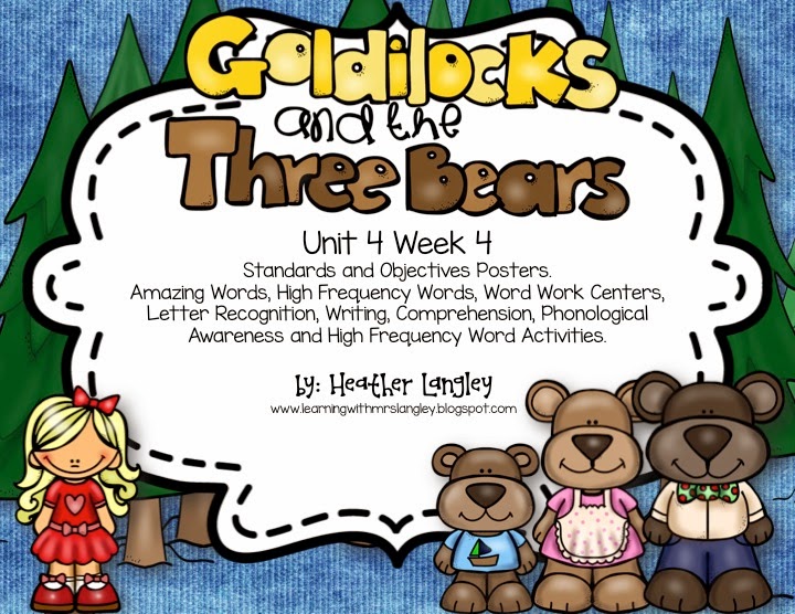 Peek at my Week: Goldilocks and the Three Bears | Learning with Mrs ...