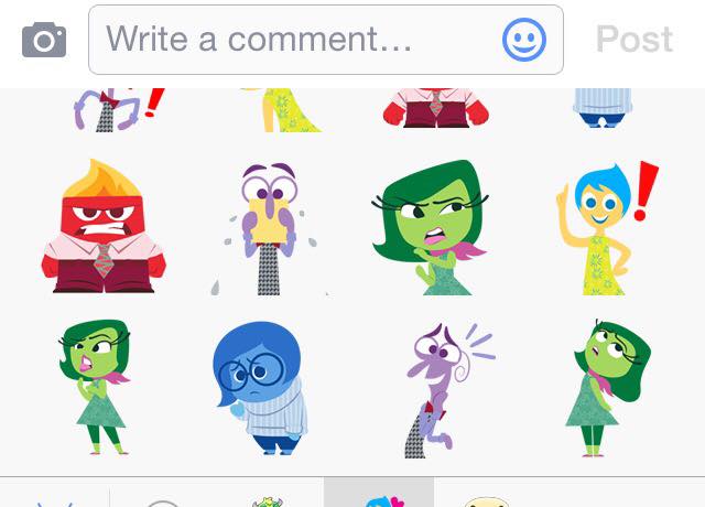 Disney Devoted: Friday Freebie: Inside Out Stickers for Facebook