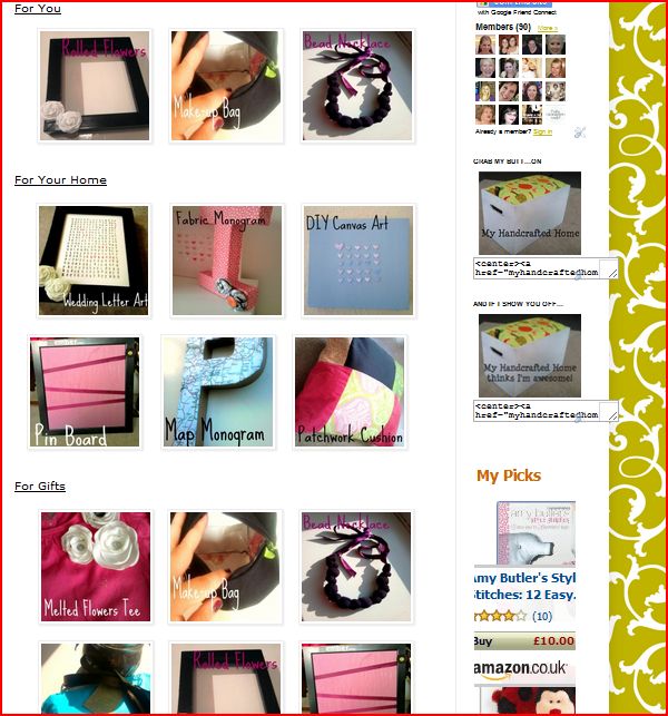 my handcrafted home: How to make a pretty tutorials page