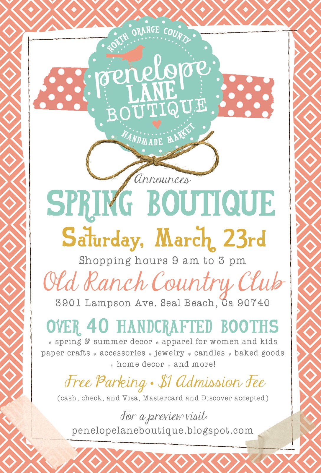Penelope Lane Boutique: Save the Date for the Spring Boutique