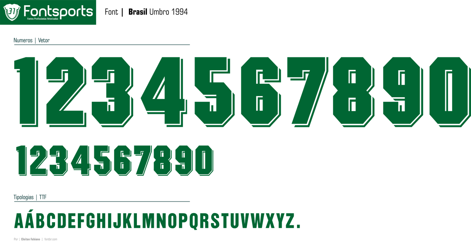 FontBR [Font] - Vector : :: Brasil Umbro 1994