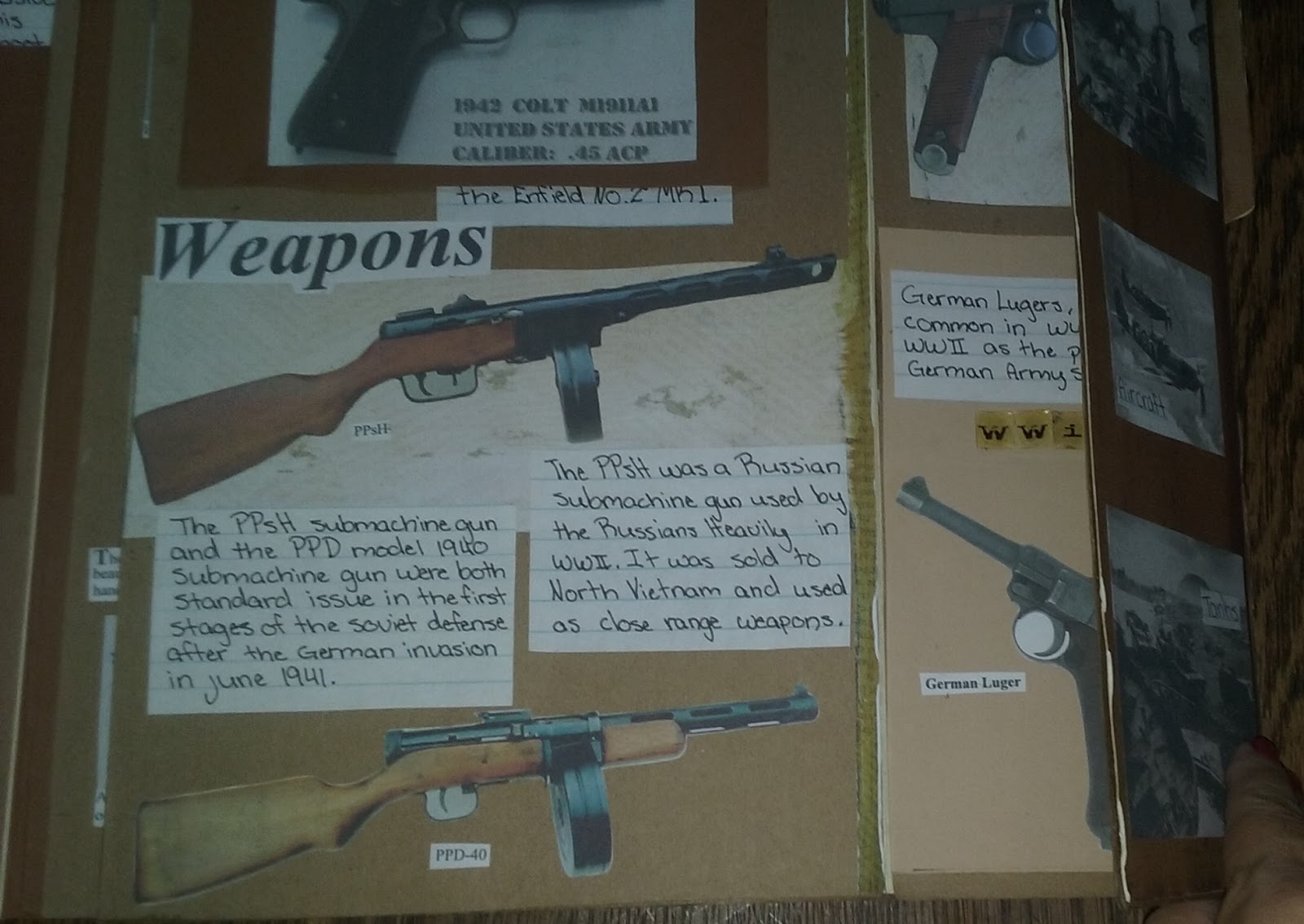 The Many Hats of M.E.L.: Manila folder lapbook WWII school project