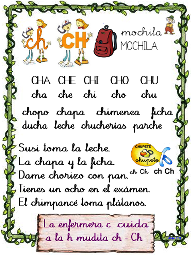AULA 2º PRIMARIA 2019/20: FICHA LECTURA LETRA CH II