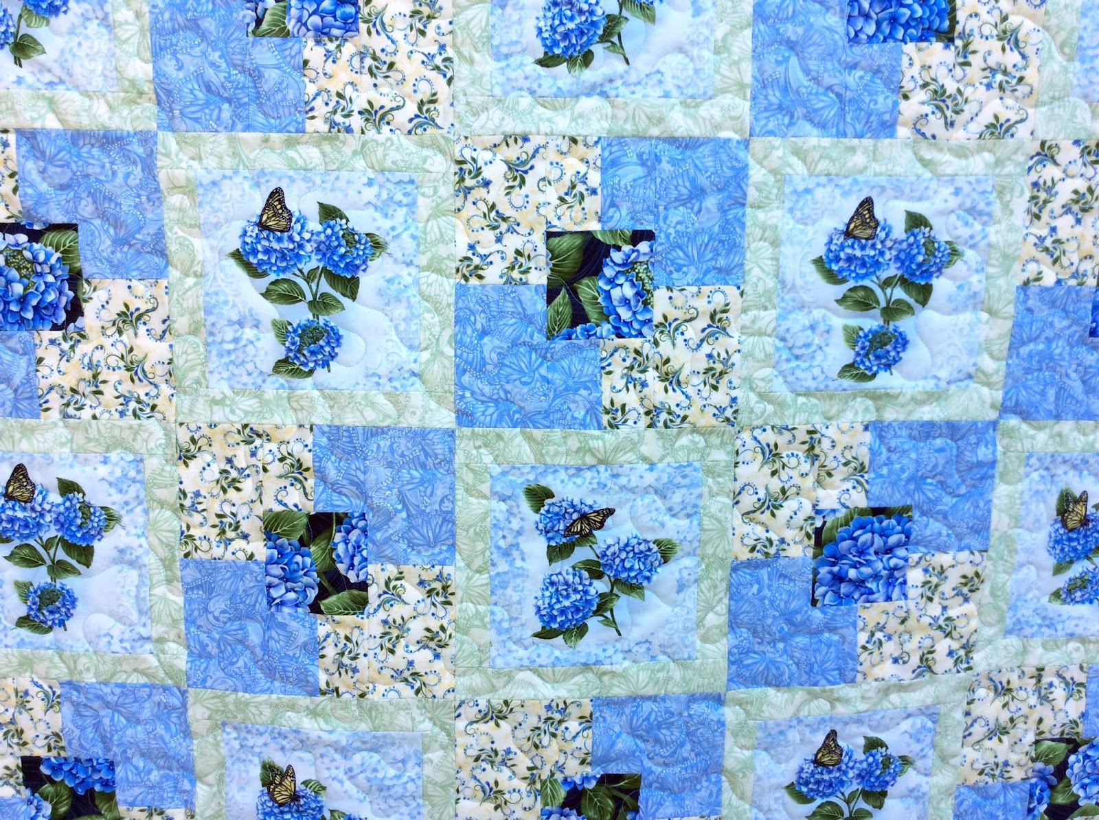 The Fleming's Nine: Hydrangea Quilt