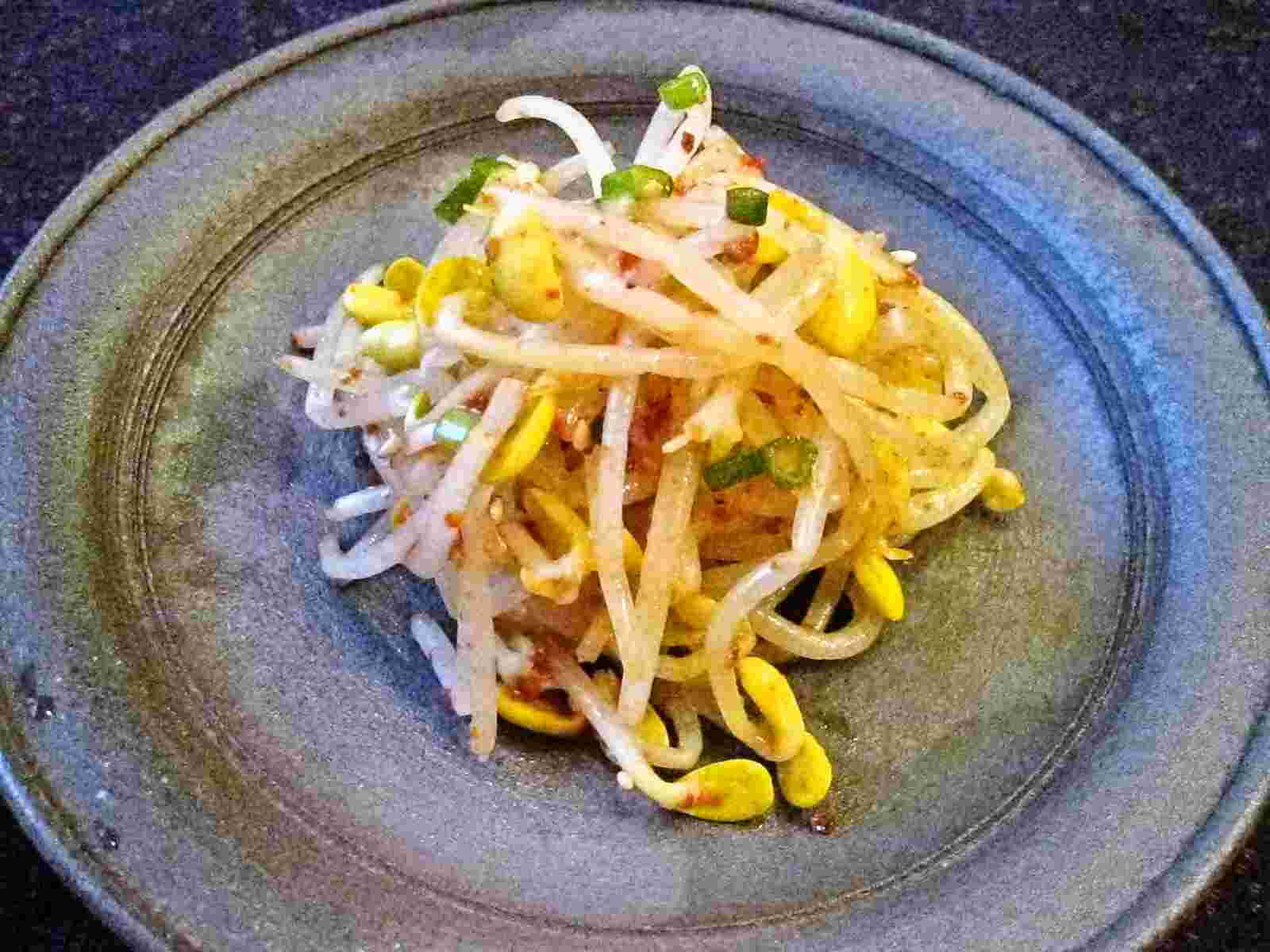 Recipes for Tom: Daizu moyashi no namuru / soybean sprout namul salad
