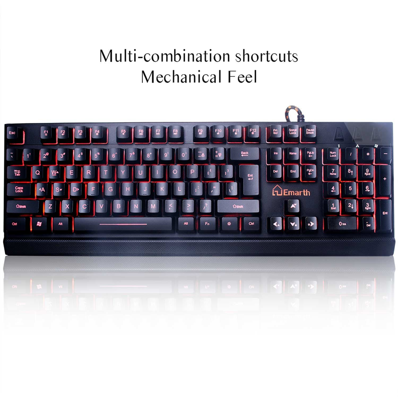 Emarth Mechanical Feel Wired Gaming Keyboard Ecoopro Microphone Emarth Mechanical Feel Wired Gaming Keyboard Ecoopro Microphone