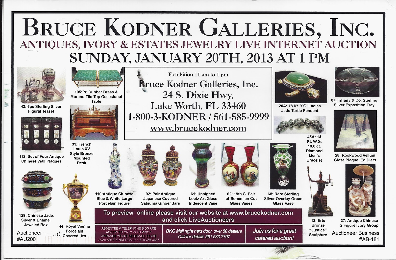 BRUCE KODNER AUCTION GALLERIES: February 2013