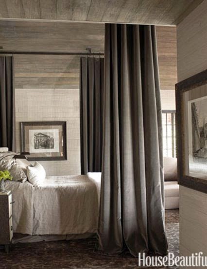 Cup Half Full: Curtained Bed