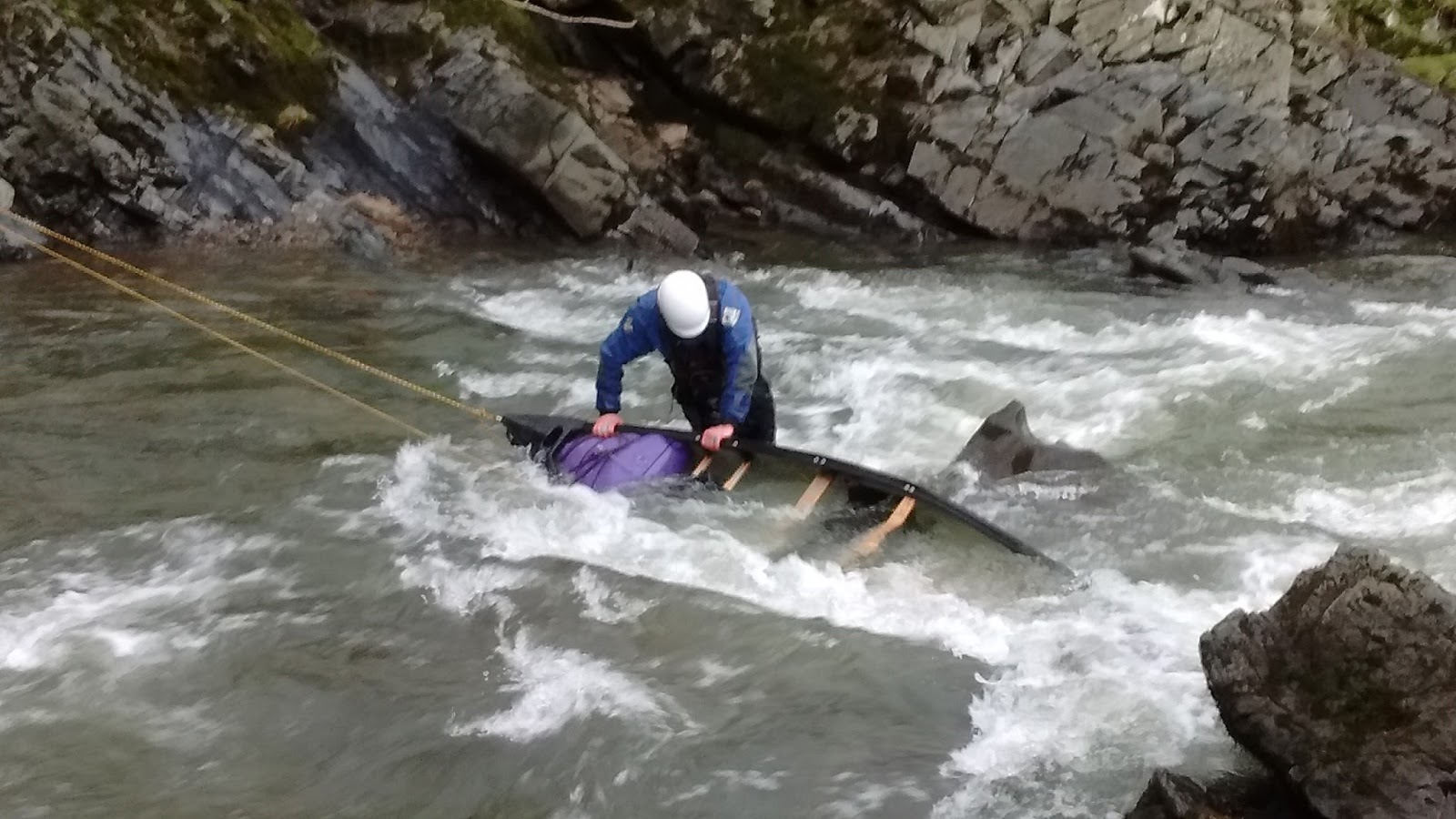 Canoes, Mountains & Caves: Pinned Canoe ... Interesting Day