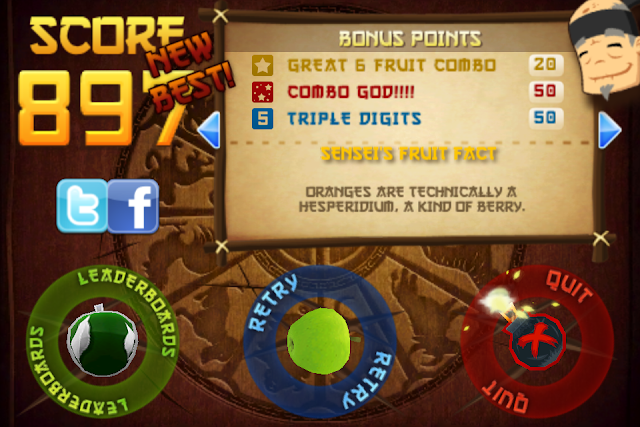 Make Me Yours: Update: Fruit Ninja High Scores!