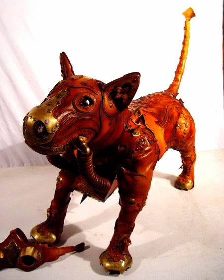 Calypso's Mini Bull Arts: Steampunk Leather Bull Terrier