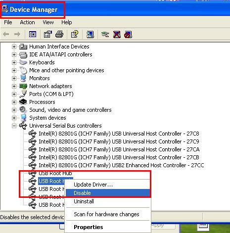 Enable or Disable USB storage devices or USB ports in Windows OS