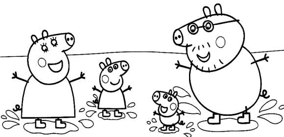 Desenhos da Peppa para imprimir e colorir.