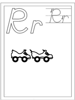 Alfabeto con Dibujos: R - COLOREA TUS DIBUJOS
