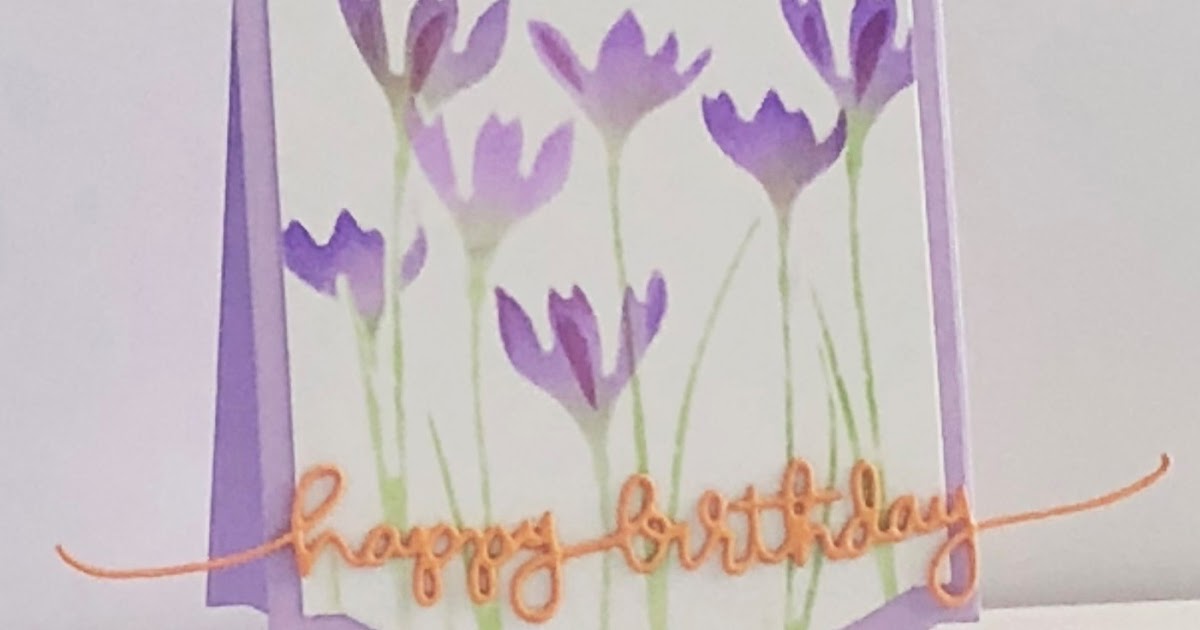 Papercraft Boutique: Crocus with Stenciling