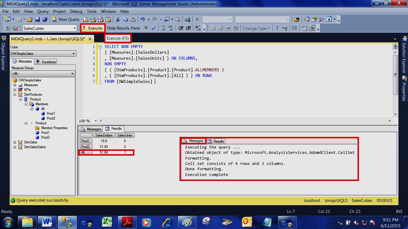 Mdx 4 Newbies By 1 Newbie Creating A Simple Report Using A Simple Mdx Query