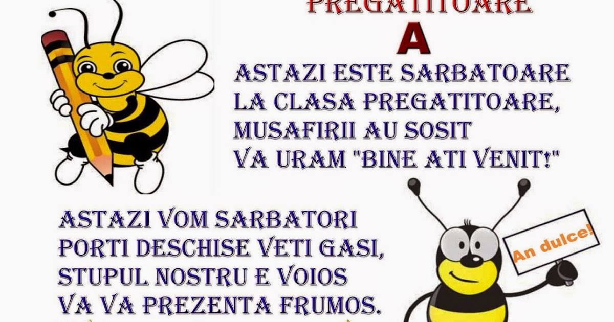 Clasa NoastrĂ „bine Ați Venit ” La Clasa Pregatitoare