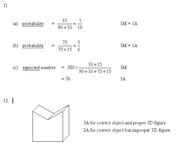 你數數我: F3 Maths Term Exam 2010-2011 Solution