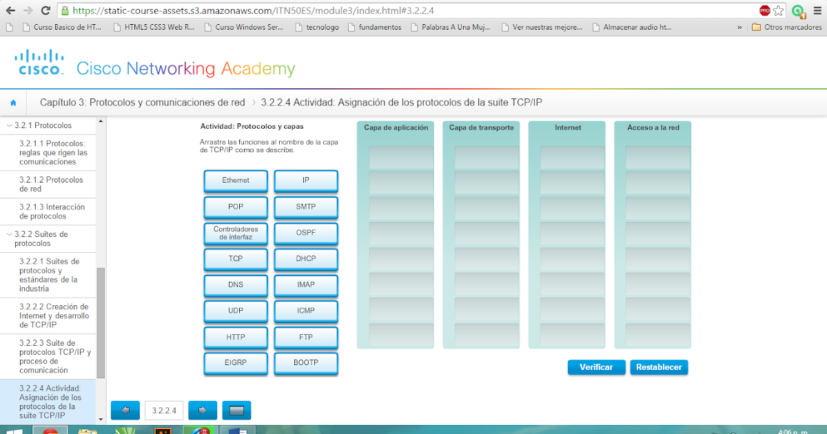 CISCO CCNA 1 v5.0: 3.2.2.4 Laboratorio