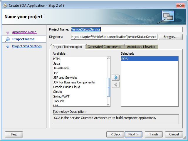 Soanen Marttis Soa Blog Tutorial 1 Part 8 Create A New Soa Application With Jdeveloper