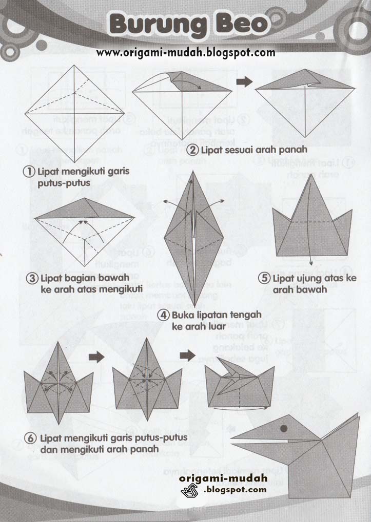 Cara Mudah Membuat Origami Burung Beo | Senyuman Karjo