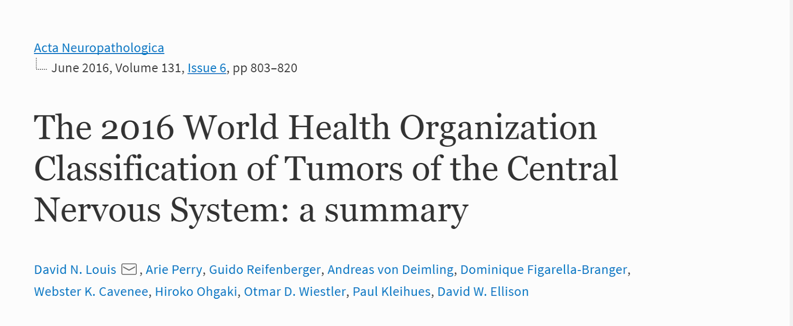 2016 WHO Classification Brain Tumours - Sumer's Radiology Blog