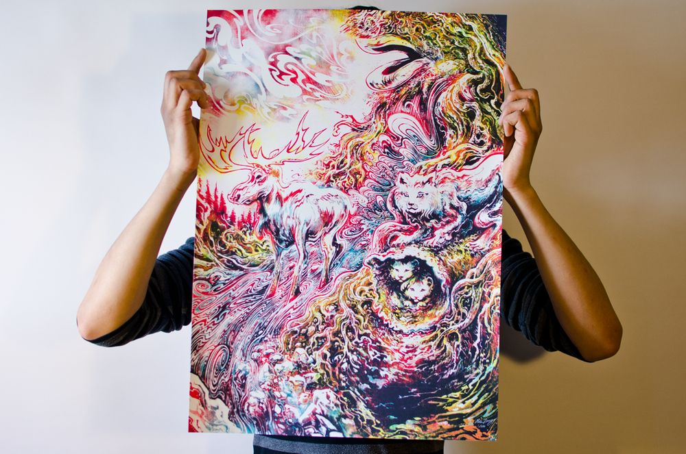 INSIDE THE ROCK POSTER FRAME BLOG: Miles Tsang The Blood Machine Print