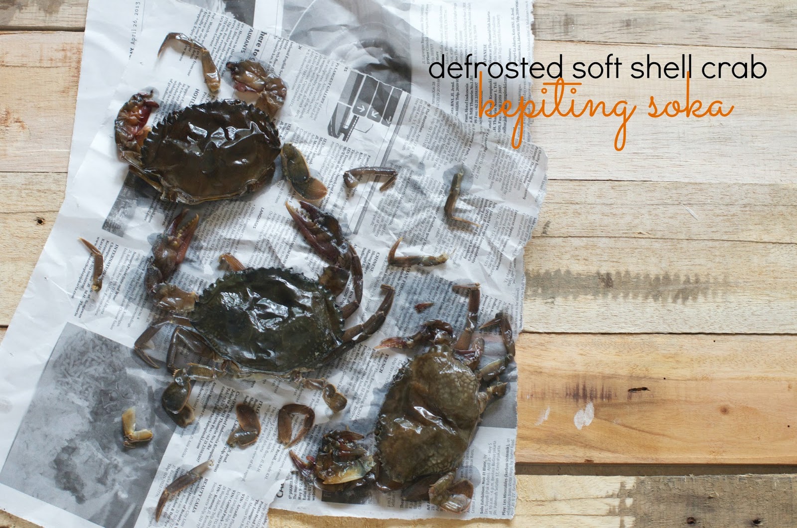 Indonesian Medan Food: Kepiting Soka ( Soft Shell Crab with Salad )