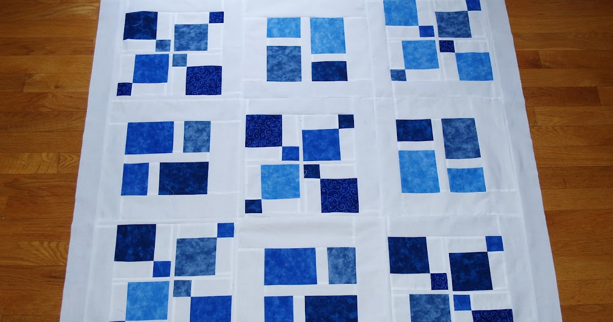 Shades Of Blue Modern Quilt