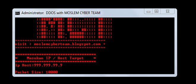 SCRIPT DDOS CMD - Moslem Cyber Team