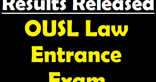 Results Released : OUSL Law Entrance Exam - Teacher