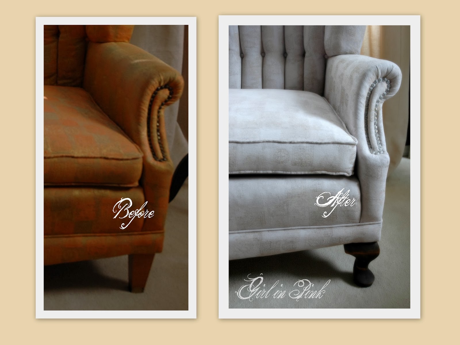 Girl in Pink: Painted Sofa Before/After and Master Bedroom Updates