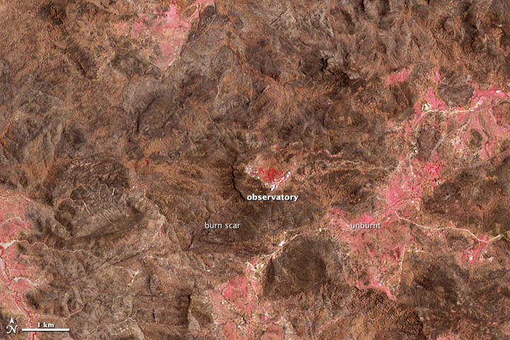 astropixie: siding spring obs fire: burn scars