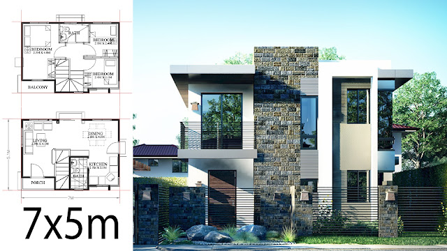 7 meters Home design ideas with layout plan 4plans - House Plans