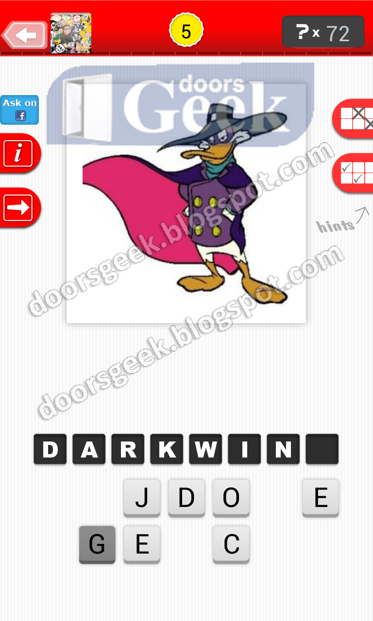 Guess The Cartoon Level 4-5 ~ Doors Geek