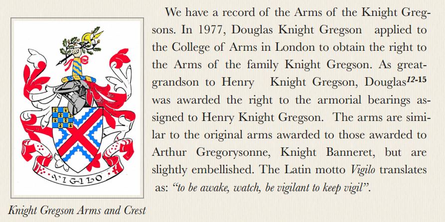 Heather's Genealogy Notes: The Gregson Coat Of Arms