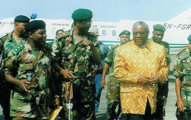 Chief Tom Ikimi, Foreign Minister of Nigeria 1994-1998 — at Lungi ...