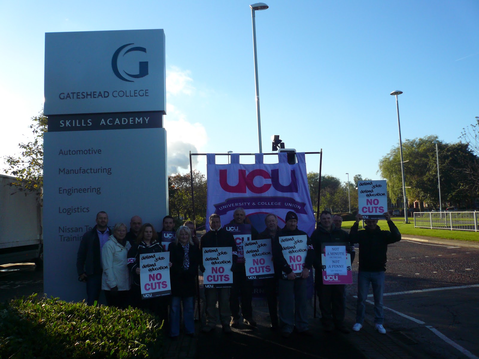 UCU North-East and Cumbria: Gateshead College Lecturers on strike at ...