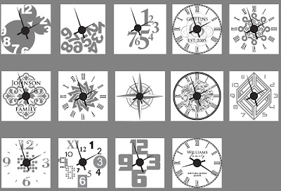 DecalMyWall.com - Vinyl Wall Decals: Clock Wall Decals