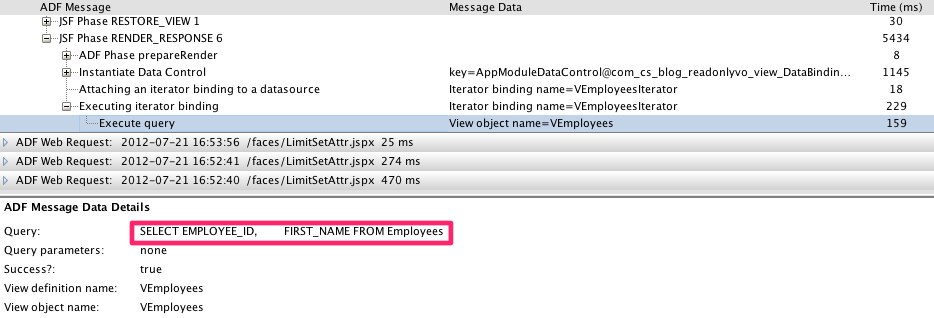 ADF Practice: Read-only ViewObject and Declarative SQL mode