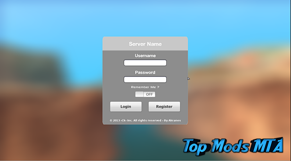 Painel de Login MTA:SA - MTA Brasil