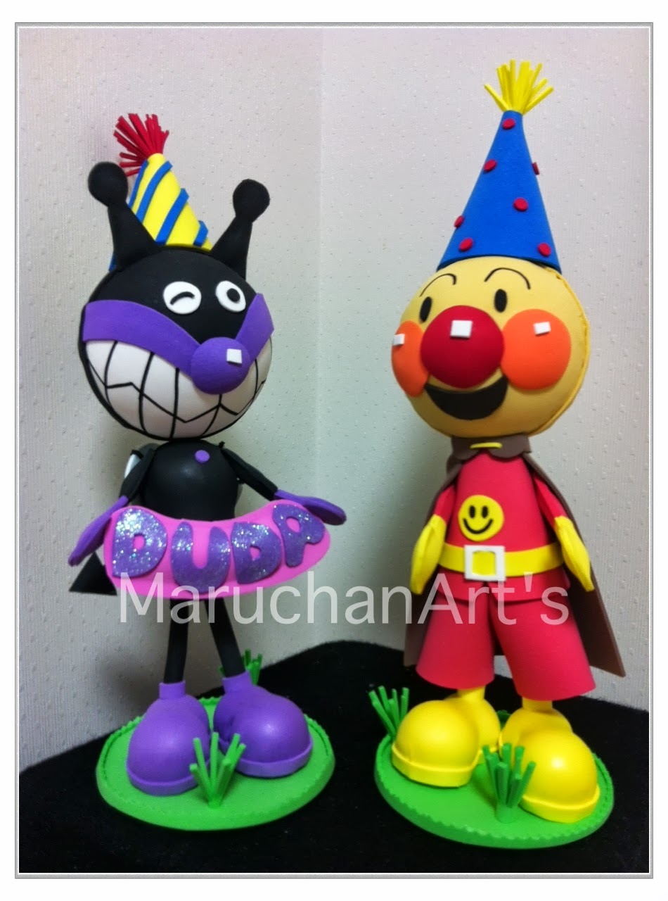 Maruchan Arte em E.V.A.: Anpanman, Baikinman e Dokinchan bonecos para ...
